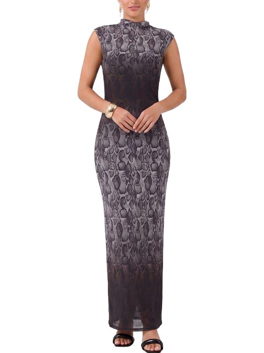 RACHEL RACHEL ROY RACHEL Rachel Roy Mock Neck Mesh Midi Dress